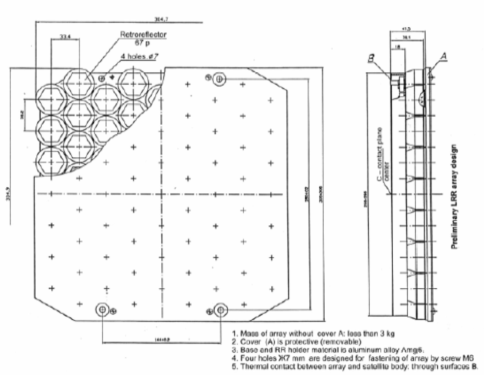 Giove A Retroreflector Array